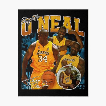 "Shaquille O'Neal Basketball Los Angeles Legend Signature Vintage Retro ...