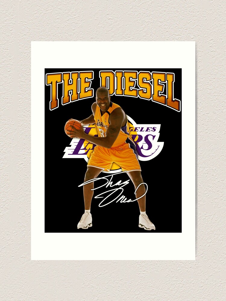 "Shaquille O'Neal Basketball Los Angeles Legend Signature Vintage Retro ...