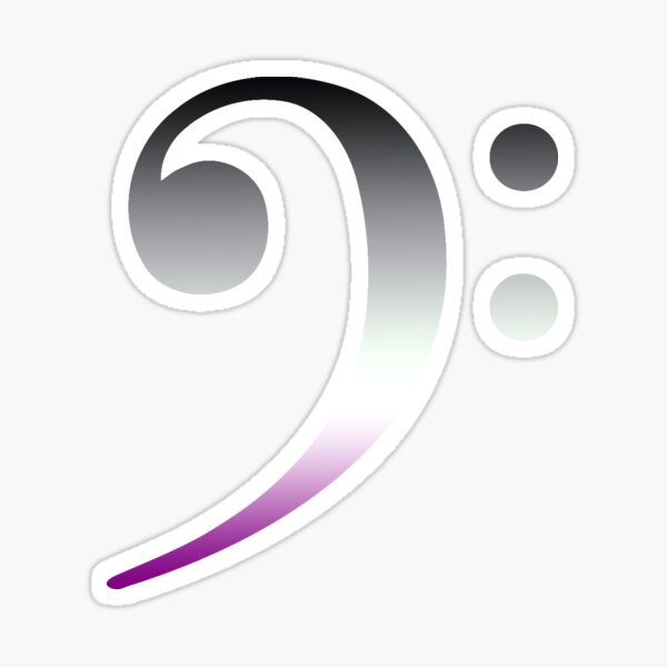 "Bass Clef Ace Flag" Sticker for Sale by SqueakySquish | Redbubble