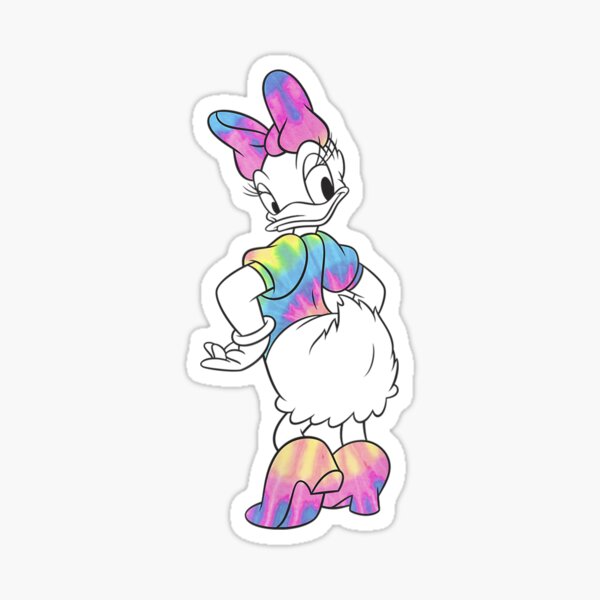 "Daisy Duck Tie Dye" Sticker for Sale by DonaldUS | Redbubble