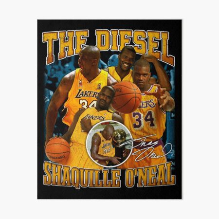 "Shaquille O'Neal Basketball Los Angeles Legend Signature Vintage Retro ...