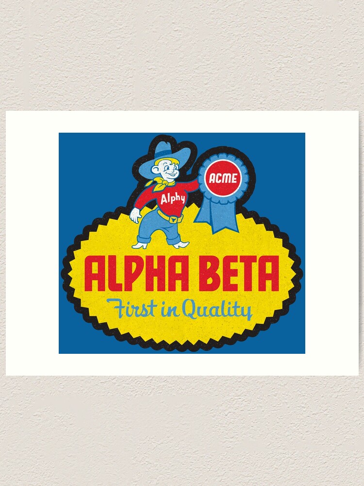 "Alpha Beta Supermarkets Defunct Logo/Sign with Slight Distressing" Art ...