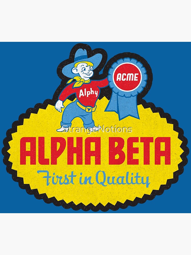 Lámina fotográfica «Alpha Beta Supermarkets Logotipo/Signo difunto con ...