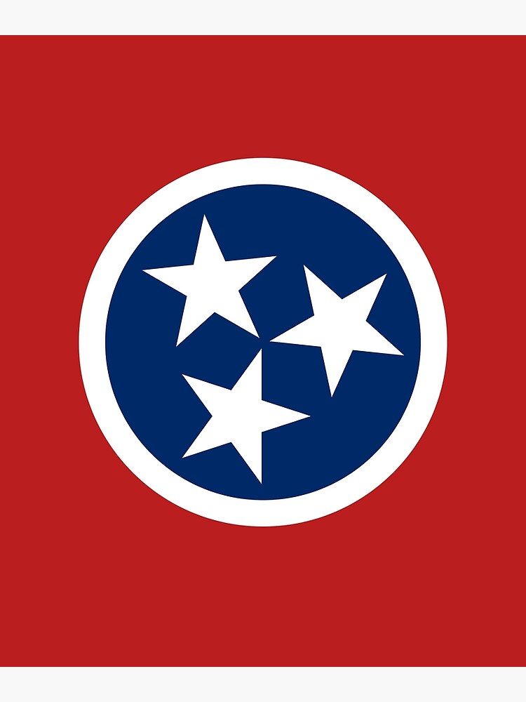 Tennessee Flag Logo Glossy Square Icon. Illustration Of Flag Of