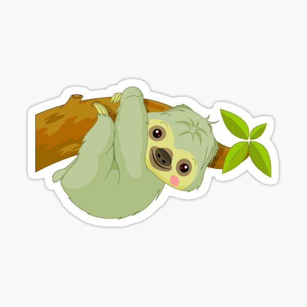 "Sloth Stack " Sticker for Sale by texturelux | Redbubble