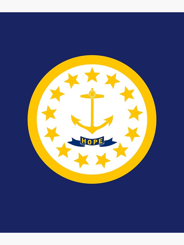 "Rhode Island State Flag Emblem" Poster for Sale by TwoTenDesign ...