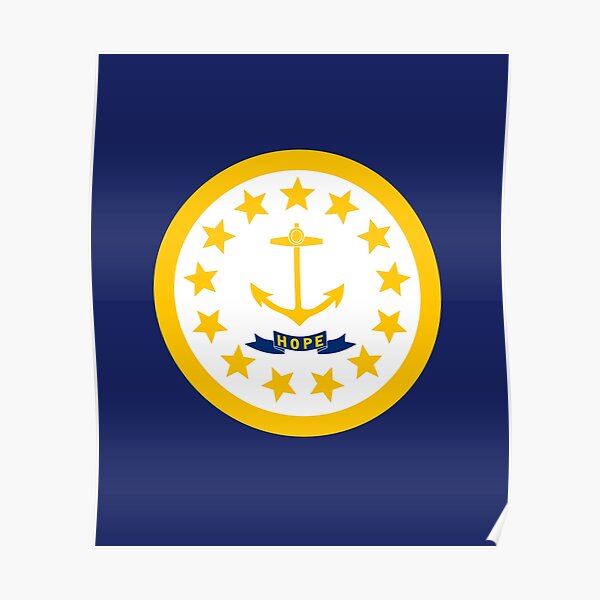 "Rhode Island State Flag Emblem" Poster for Sale by TwoTenDesign ...