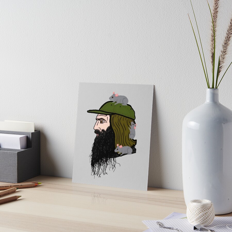 "Mountain Chad Forest Anon - Wojack Anon Meme" Art Board Print by ...