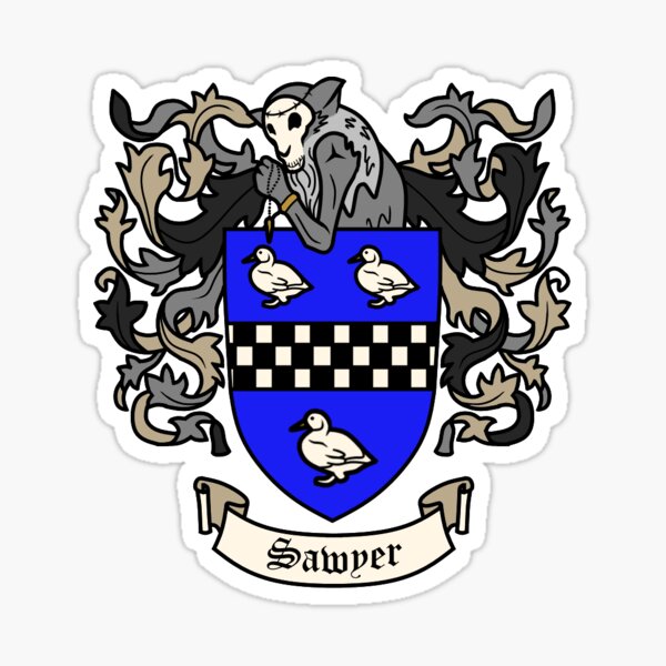 "Sawyer Family Crest" Sticker for Sale by panzie89 | Redbubble