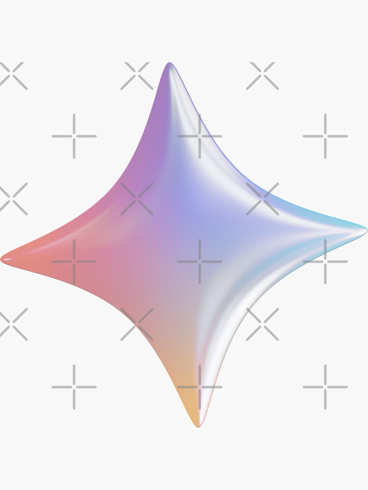 "Stay Shiny Collection "3D Star" - Rainbow Fancy" Sticker by cupigummy ...