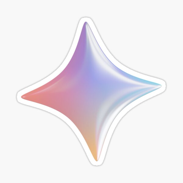 "Stay Shiny Collection "3D Star" - Rainbow Fancy" Sticker by cupigummy ...