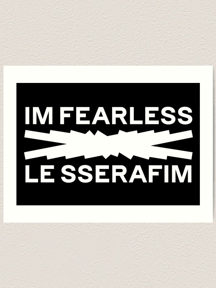 "LE SSERAFIM IM FEARLESS Logo White Version" Art Print by KpopCrave ...