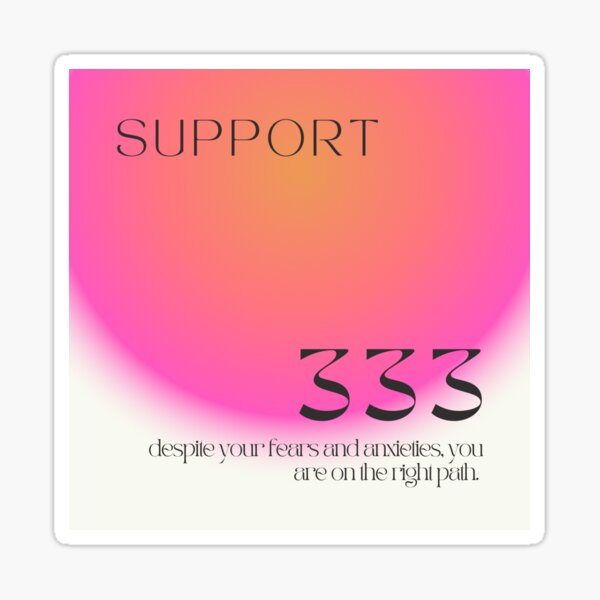 "angel number 333 aura aesthetic" Sticker by kshama | Redbubble