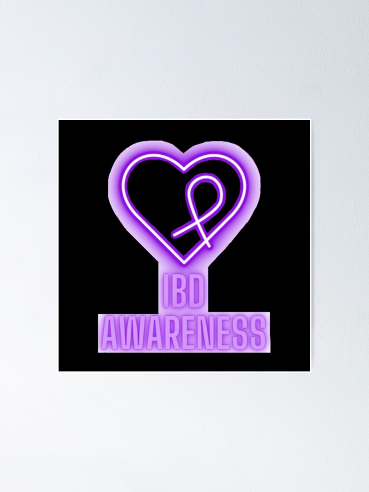 "Neon Purple IBD Awareness" Poster for Sale by CaitlynConnor | Redbubble
