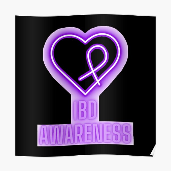 "Neon Purple IBD Awareness" Poster for Sale by CaitlynConnor | Redbubble
