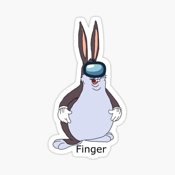 "Big Chungus Finger" Sticker by amogusman | Redbubble