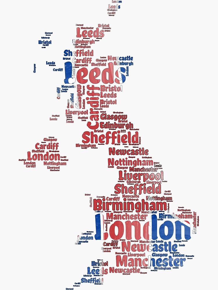 "Birmingham" Sticker by WordsMaps | Redbubble