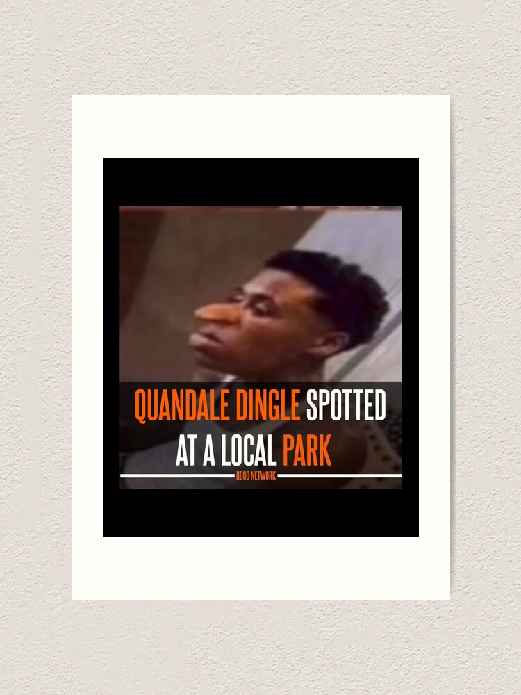 "Quandale Dingle Spotted At A Local Park" Art Print for Sale by ...
