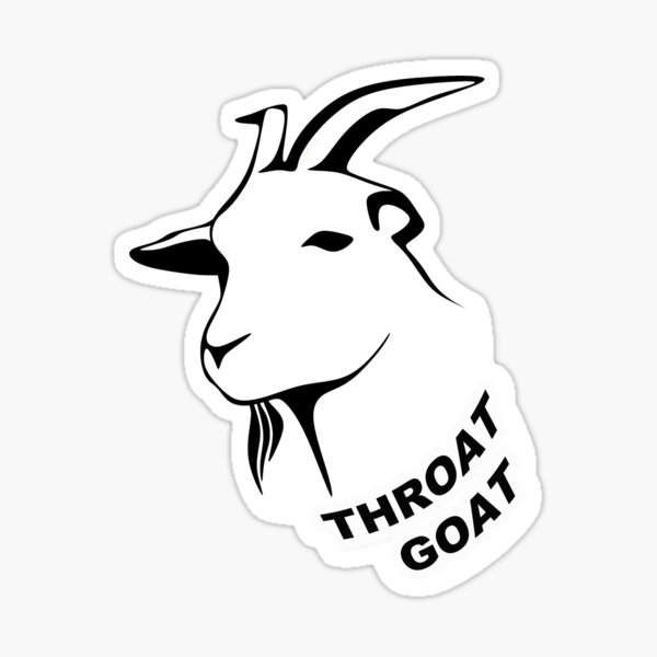 "Throat Goat Sticker" Sticker for Sale by GigglingBubbles | Redbubble