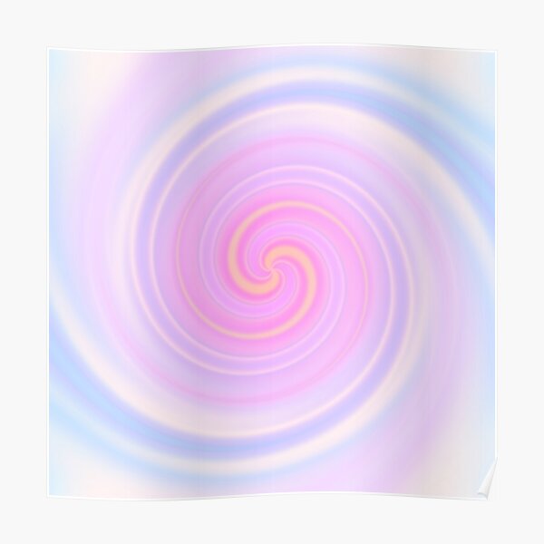 "Soft Pastel Holographic Whirl Pattern Design" Poster for Sale by ...