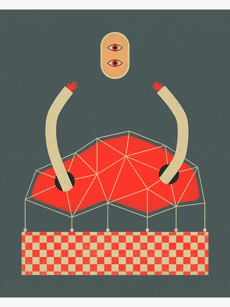 "FLOATING HEAD" Poster for Sale by JazzberryBlue | Redbubble