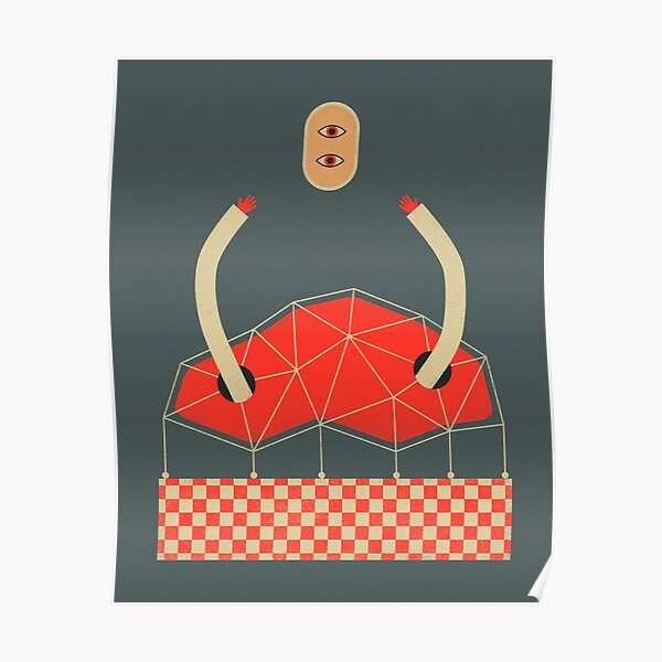 "FLOATING HEAD" Poster for Sale by JazzberryBlue | Redbubble