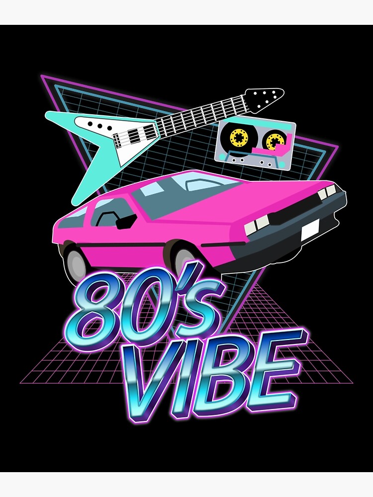 "80s Vibe Retro 80s Aesthetic Vaporwave Synthwave" Art Print for Sale ...