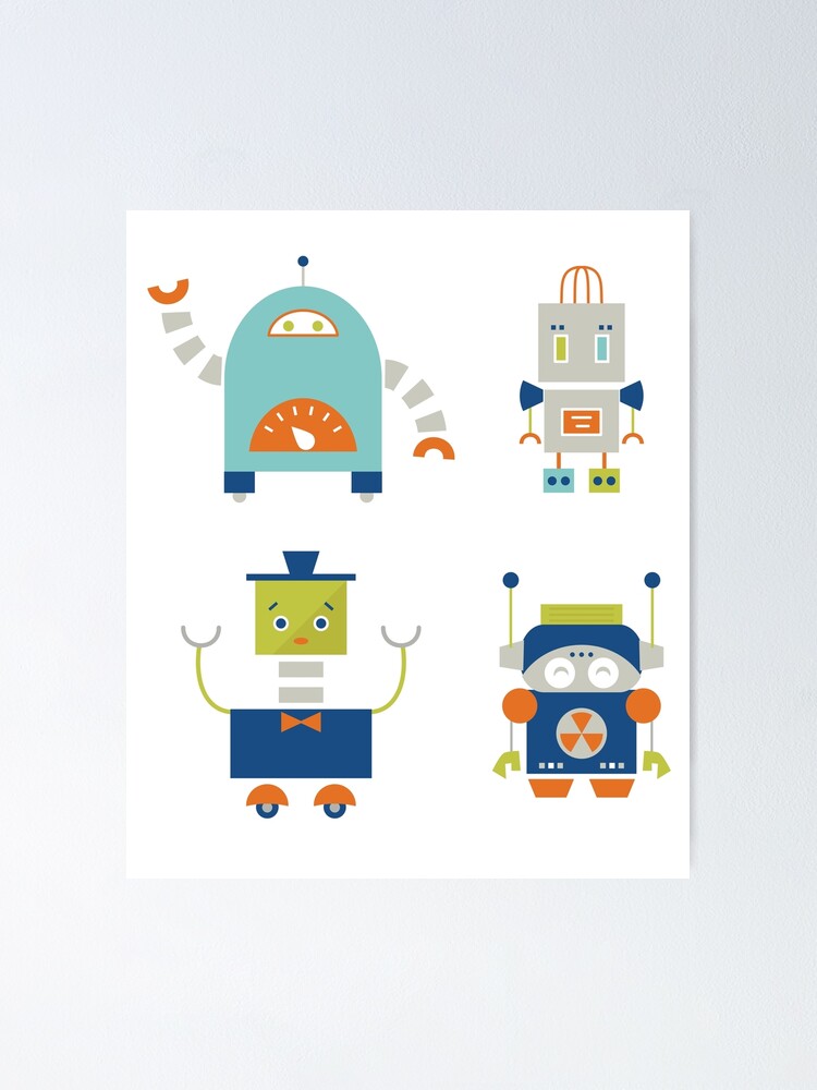"Robots Set" Poster for Sale by StudioShine | Redbubble