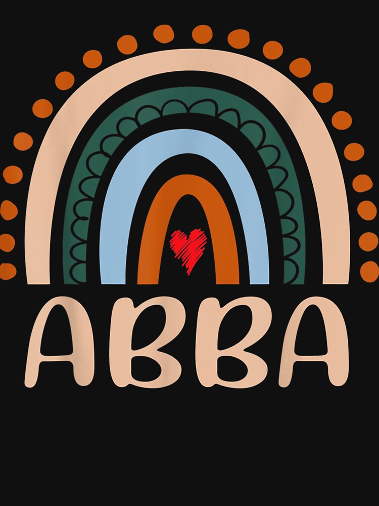 "Abba Rainbow Grandma Cute Mothers Day Funny Abba " Essential T-Shirt ...