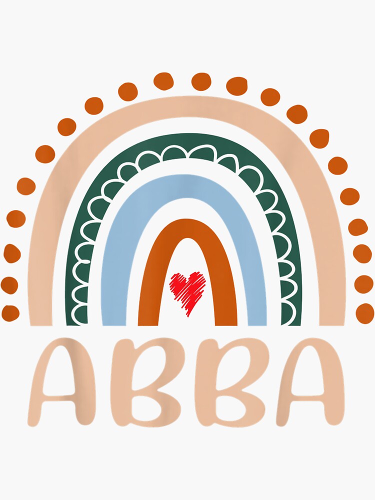 "Abba Rainbow Grandma Cute Mothers Day Funny Abba " Sticker by ...