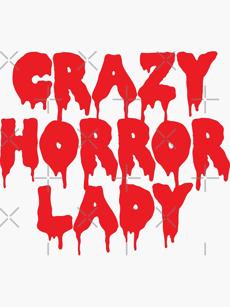 "Crazy Horror Lady / White Background" Sticker by Ikaroots | Redbubble