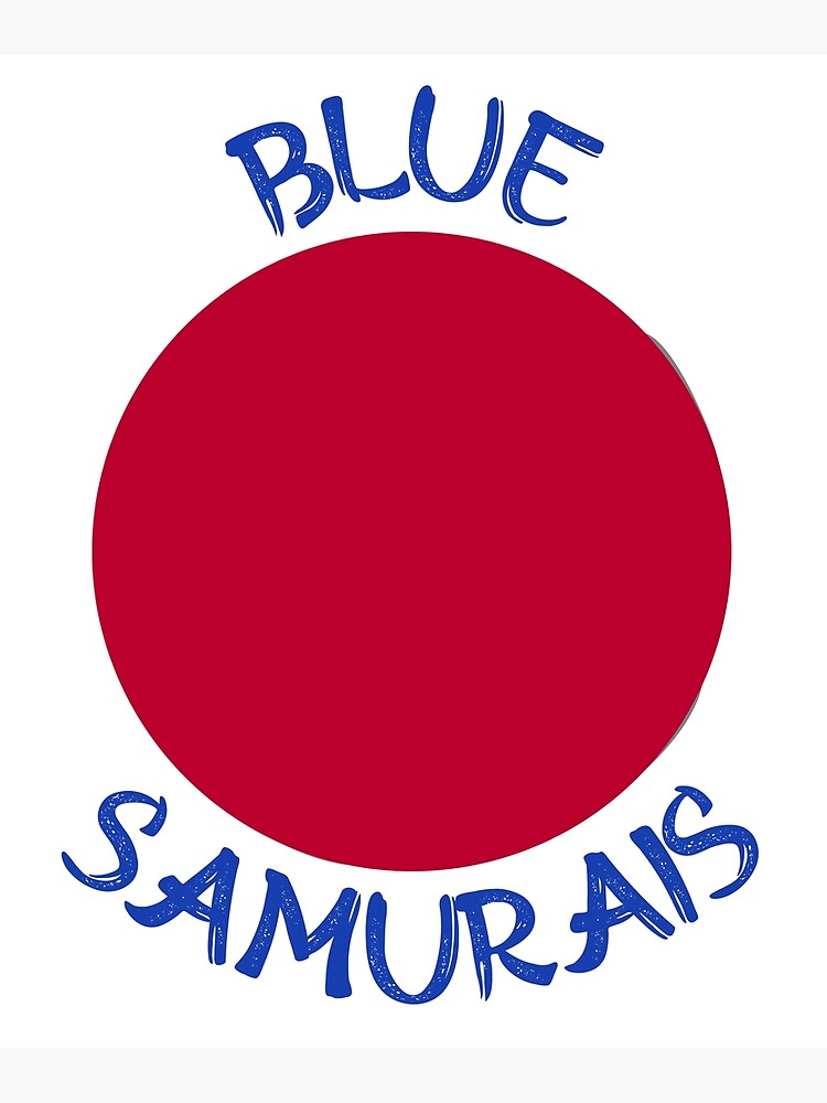 "Blue Samurai Japan Football" Poster for Sale by dbonz | Redbubble