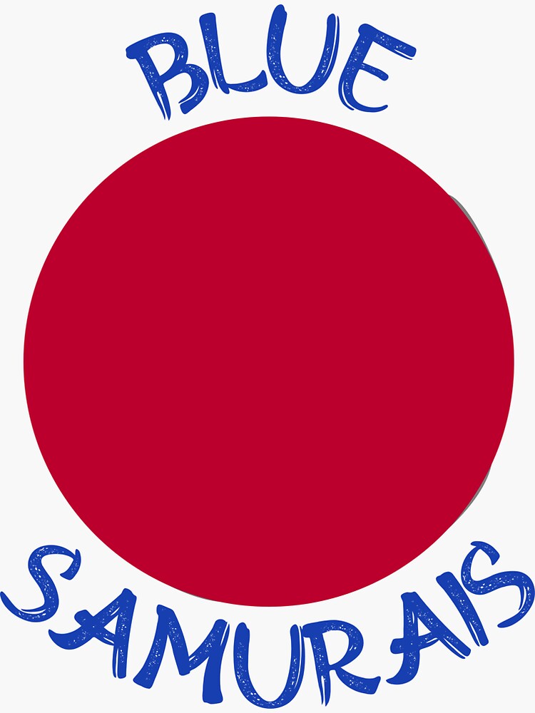 "Blue Samurai Japan Football" Sticker by dbonz | Redbubble