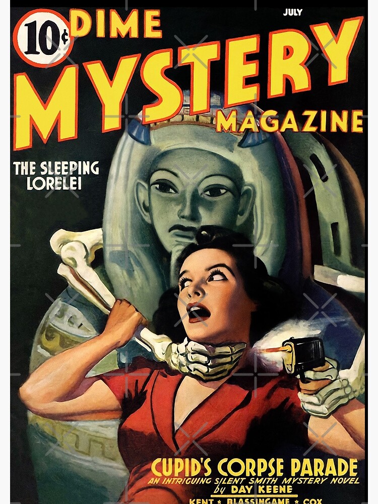 "Dime Mystery Magazine Mummy Murder Vintage Retro Horror Detective Art ...