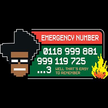 "The IT Crowd Emergency Number" Sticker for Sale by GeeksUnique | Redbubble