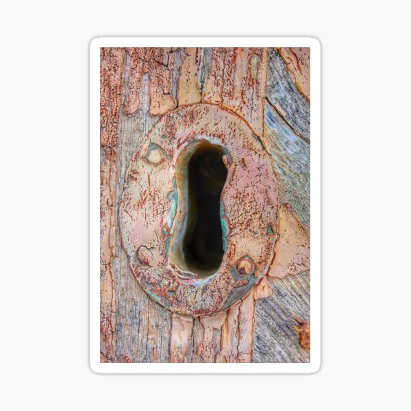 "Rusty Vintage Keyhole" Sticker by StrawveweStudio | Redbubble