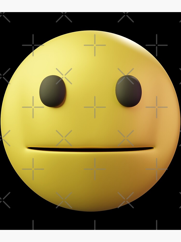 "Smiley Neutral 3D Face " Art Print for Sale by 3Dimension | Redbubble