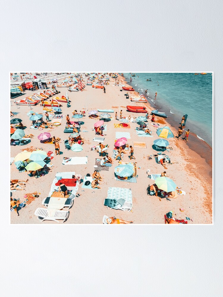 "Aerial Beach Print, Ocean Beach Photography, Aerial Photography, Blue ...