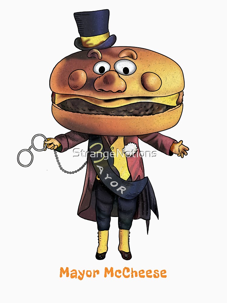 "1970s Big Burger Joint Mayor McCheese Mascot Character" T-shirt for ...