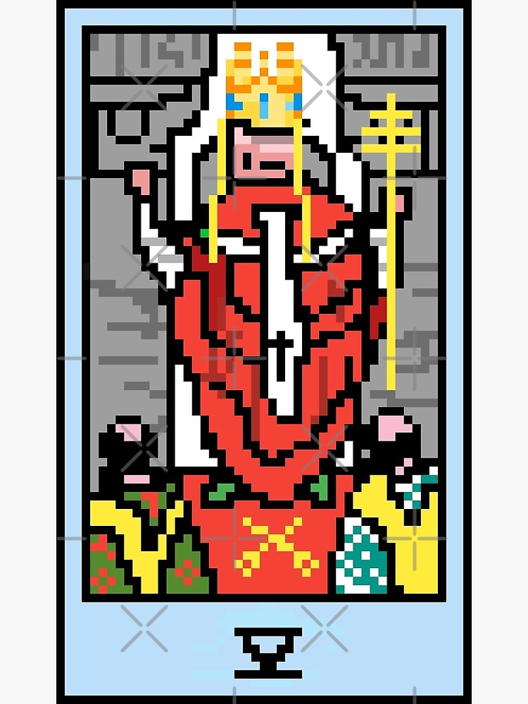 "Wait, is this pixel art tarot? Green - Major Arcana 'The Hierophant ...