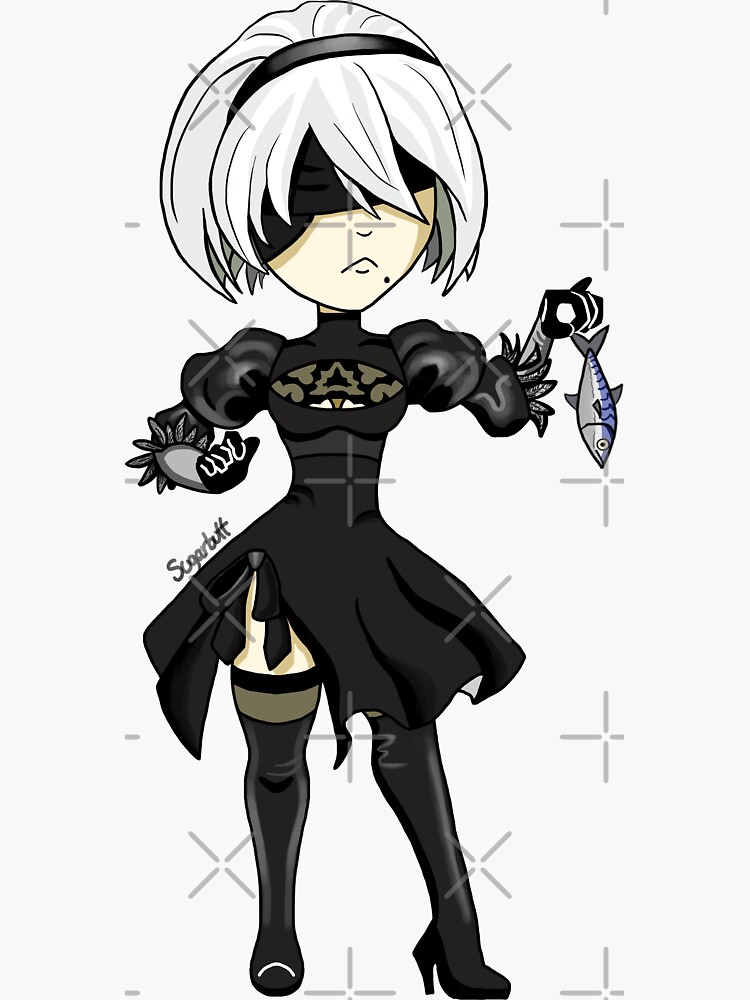 "Cutie 2B" Sticker by SugarButtInc | Redbubble
