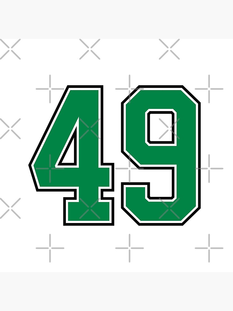 "49 number, green lucky sports forty nine" Poster for Sale by ...