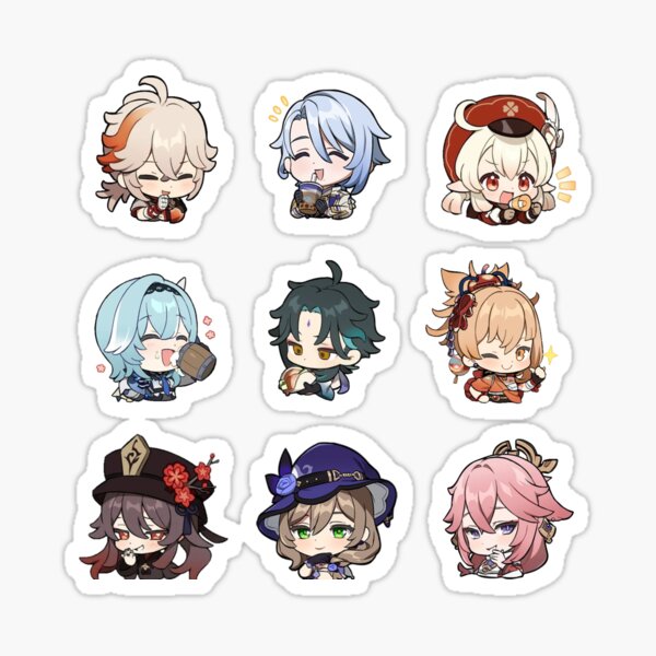 "Genshin Impact sticker pack" Sticker by veeclothingpl | Redbubble