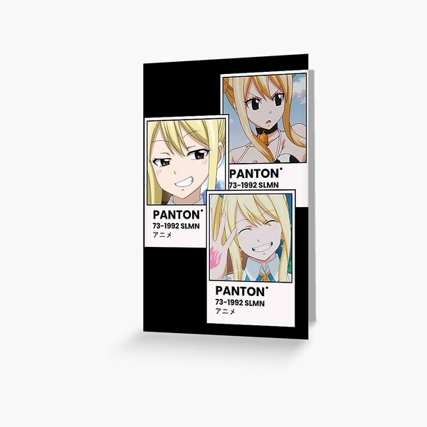 "Lucy Heartfilia Fairy Tail Feari Teiru Panton Anime Design" Greeting ...