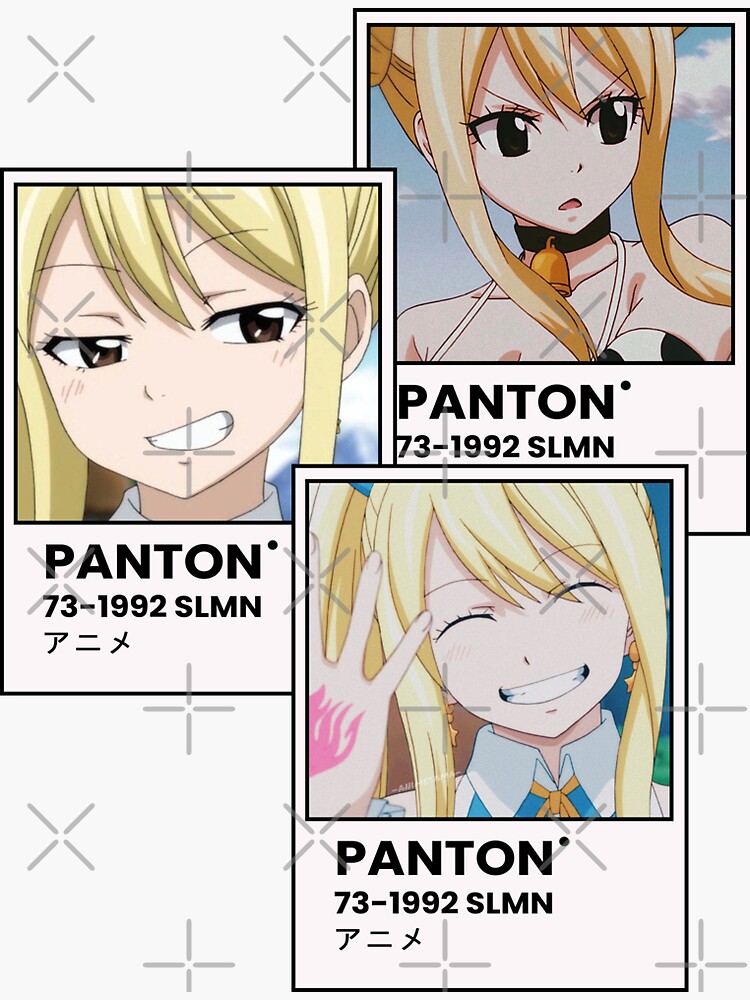 "Lucy Heartfilia Fairy Tail Feari Teiru Panton Anime Design" Sticker by ...
