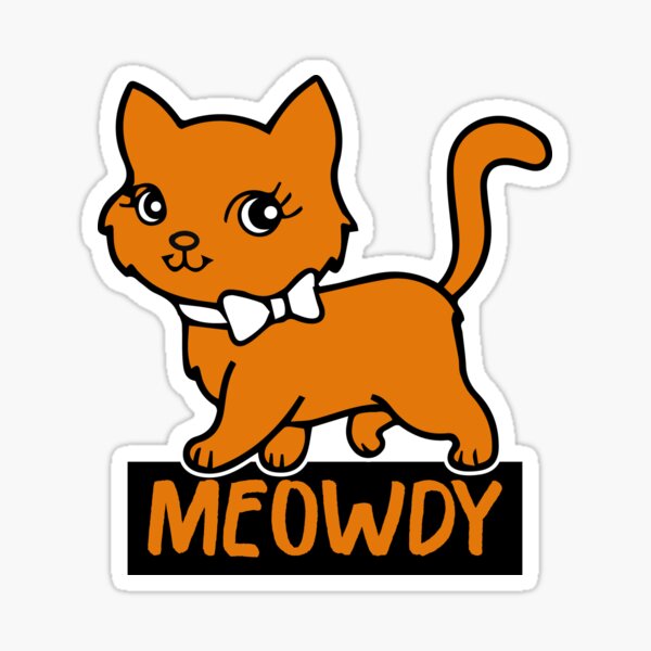 "Meowdy Kitty" Sticker by Solarline | Redbubble