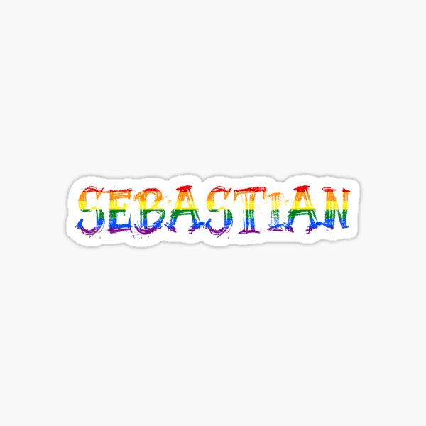 "Men rainbow name gay Sebastian" Sticker by LoveIsColorful | Redbubble