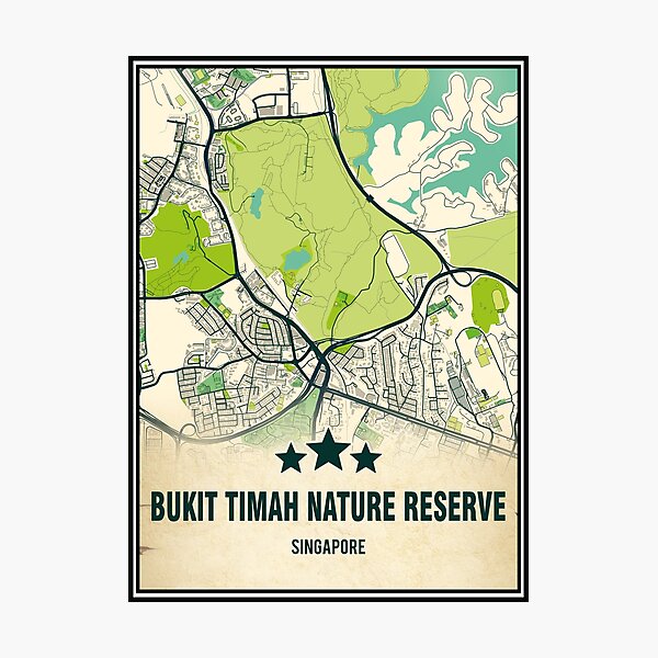 "Bukit Timah Nature Reserve park map - art deco map park" Photographic ...