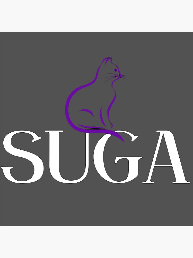 "BTS Suga The cat" Poster for Sale by Cardsdot | Redbubble