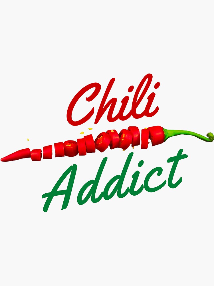 "Chili Addict" Sticker for Sale by SwejdDesign | Redbubble